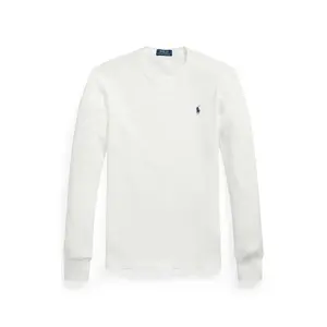 Ralph Lauren Waffle-knit Cotton Crewneck Long Sleeve Pullover - White