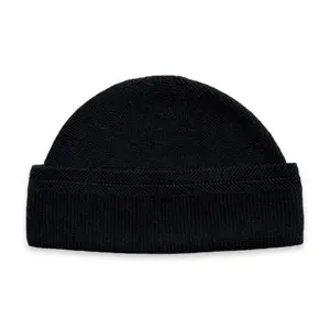 PAUL JAMES KNITWEAR Lightweight Cotton Foweey Fisherman Beanie - Black