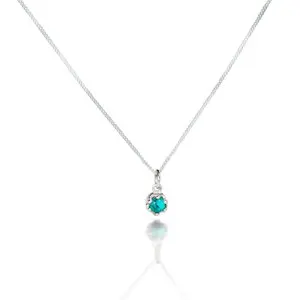 THE JEWELLERY STORE LONDON Sterling Silver Turquoise Celestial Tiara Charm Necklace - Blue/silver