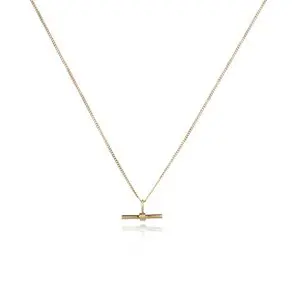 THE JEWELLERY STORE LONDON Equilibrium Bar Charm Necklace In Vermeil - Gold
