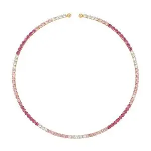 TALITA LONDON Gradient Cubic Zirconia Choker - Pink