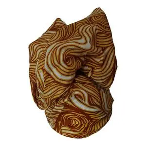 ROMER MILLINERY Twisturban Turban With Blond Curl Print - Gold