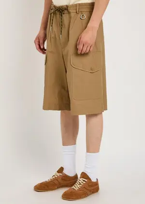Moncler Cotton-poplin Cargo Shorts