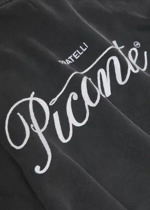 PICANTE Embroidered Cotton Hooded Sweatshirt