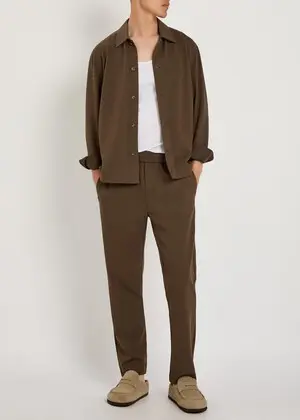 RAITH Geneva Textured Tapered-leg Jersey Trousers