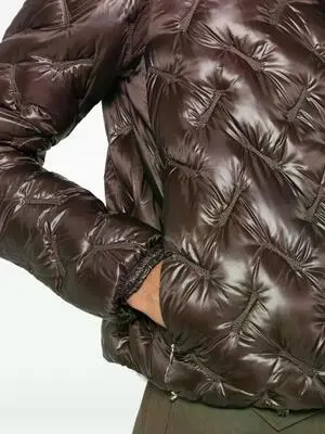 Herno Quilted Hooded Jacket - Brown