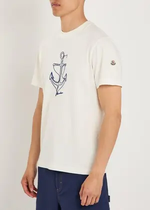 Moncler Embroidered Cotton T-shirt