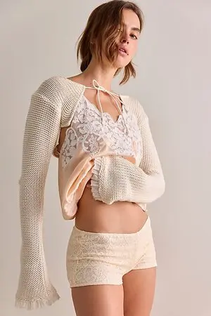 MOTEL ROCKS Lace Micro Shorts