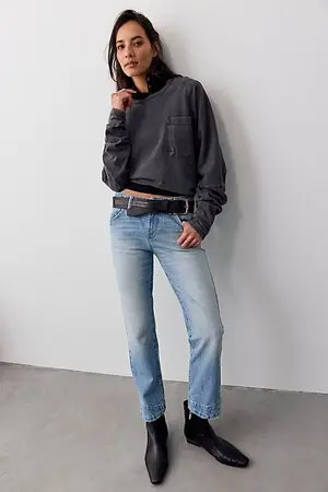 FREE PEOPLE Free People We The Free Leona Low-Rise Twisted Slim Jeans