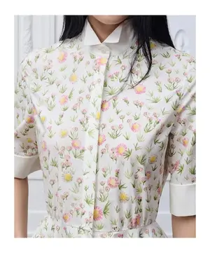 Dior Mid-length Belted Shirtdress With Hallmark Bee And Signature Print