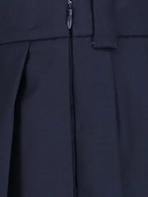 Miu Miu Pleated Mini Skirt With Embroidered Logo