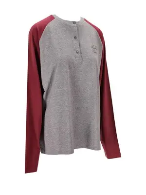 Miu Miu Two-toned Long-sleeved T-shirt