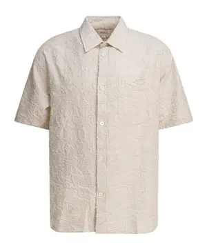 Norse Projects Textured Short Sleeve Shirt - Nude