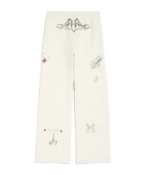 Balenciaga Tattoo Baggy Sweatpants - Cream