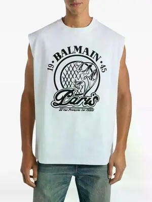 Balmain Flocked Quilted Tank Top