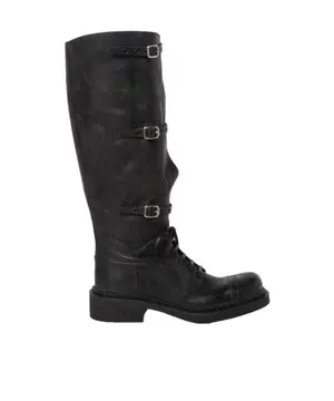 Miu Miu Leather Boots - Black