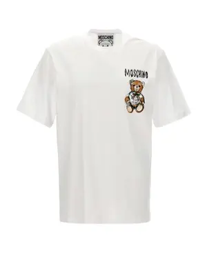 Moschino Teddy Bear Printed Crewneck T-shirt - White