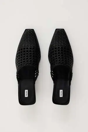 Acler Basketown Mule With Hand-woven Upper
