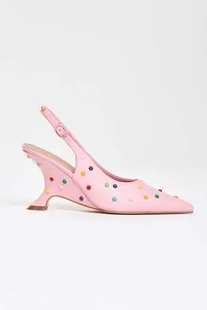 Acler Judley Embellished Pointed Toe Slingback Heel