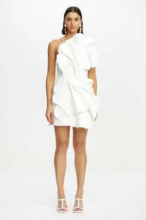 Acler Oake Mini Dress - Ivory