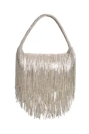 Acler Beaded Fringe Bag - Silver