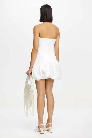Acler Strapless Draped Rosette Mini Dress - Ivory
