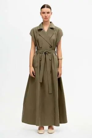 Acler Conford Trench Dress - Pecan