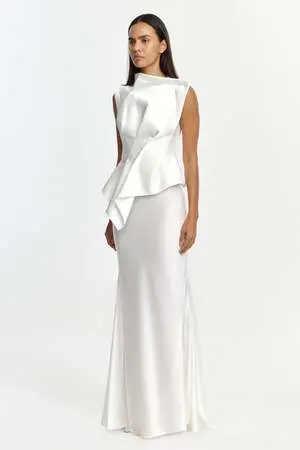 Acler Sculptural Satin Gown