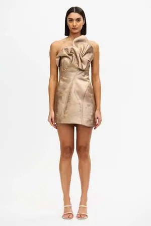 Acler Finwood Mini Dress - Gold
