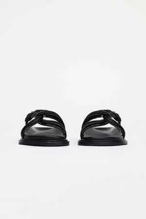 Acler Iverly Knot Sandal - Black