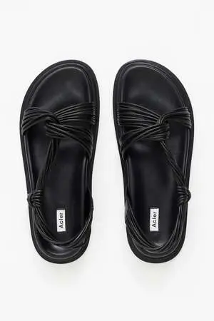 Acler Iverly Knot Sandal - Black
