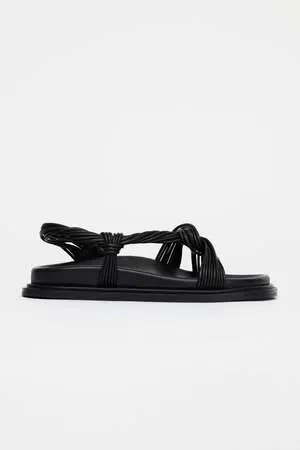 Acler Iverly Knot Sandal - Black