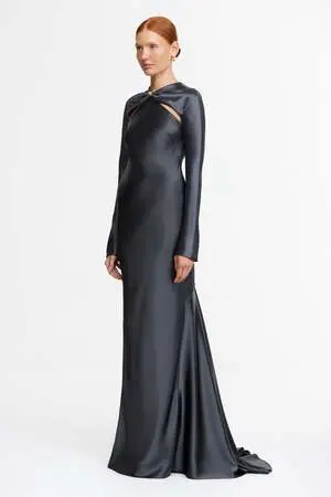Acler Long Sleeve Cut-out Gown