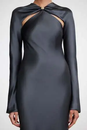 Acler Long Sleeve Cut-out Gown