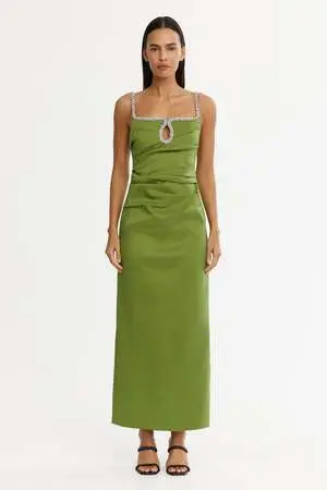 Acler Astonhall Maxi Dress - Basil Green