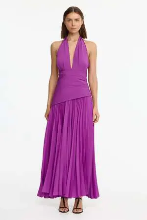 Acler Kerrison Maxi Dress - Deep Mulberry