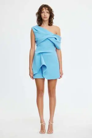 Acler Ashford Mini Dress - Deep Sky