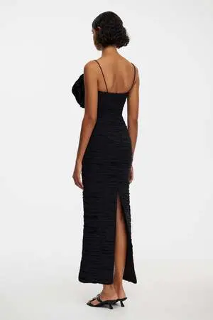 Acler Gathered Fitted Midi Dress