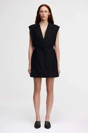 Acler Dodlee Vest Dress - Black