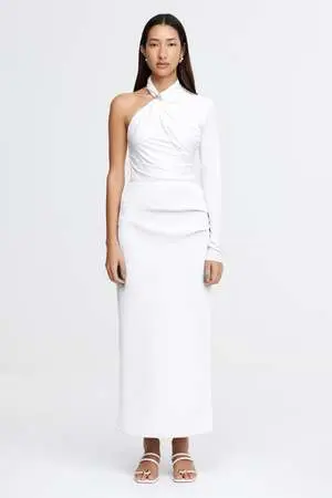 Acler Normanhill Midi Pencil Skirt Ivory