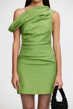 Acler Bepton Mini Dress - Leaf Green