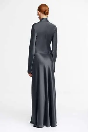 Acler Brosa Maxi Skirt - Charcoal