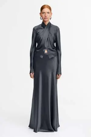 Acler Brosa Maxi Skirt - Charcoal