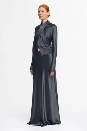 Acler Brosa Maxi Skirt - Charcoal