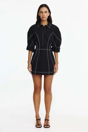 Acler Burwell Mini Dress - Black