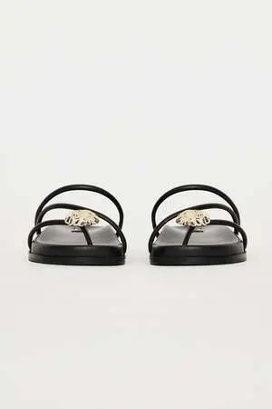 Acler Boyd Sandal With Gold Nugget Accent
