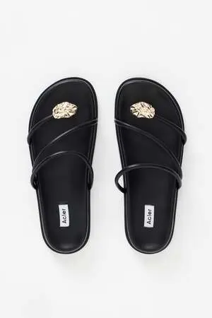 Acler Boyd Sandal With Gold Nugget Accent