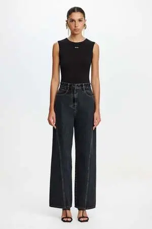Acler Poulton Wide Leg Jean - Black