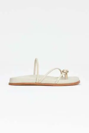 Acler Boyd Leather Sandal With Gold Nugget Accent