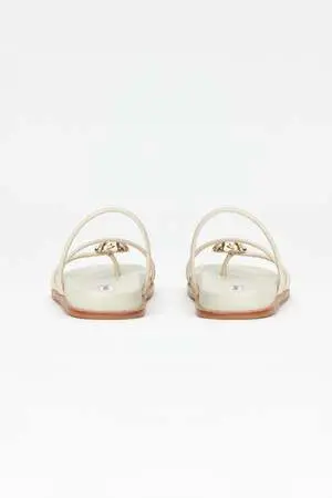 Acler Boyd Leather Sandal With Gold Nugget Accent
